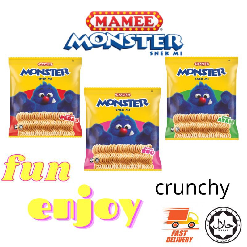 [READY STOCK] Mamee Monster Snack Mi 30pcs X 25g (jajan/kudapan/snek ...