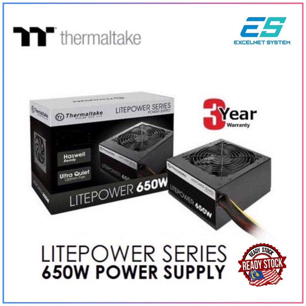 Thermaltake LitePower 450w 550w 650w Power Supply - 3 Yrs Warranty | Shopee Malaysia