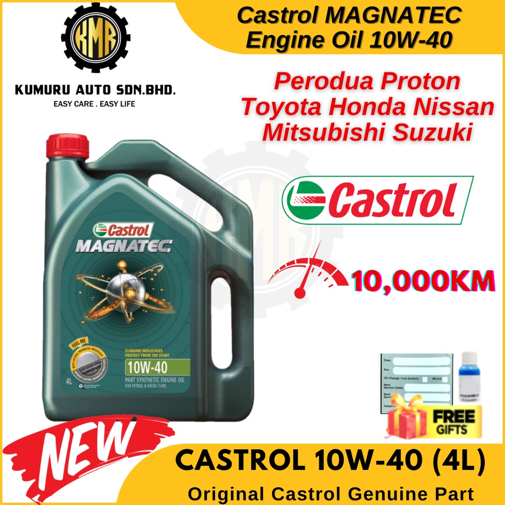 (1@BTL) Original Castrol Magnatec Synthetic Engine Oil 10W40 4L Perodua ...