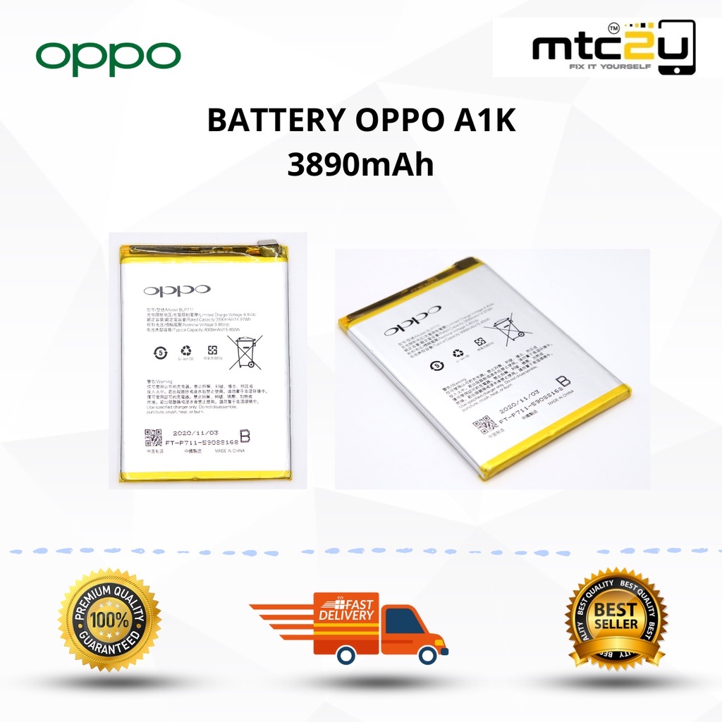 ORIGINAL BATTERY-OPPO A1K/ORIGINAL BATERI-OPPO A1K | Shopee Malaysia