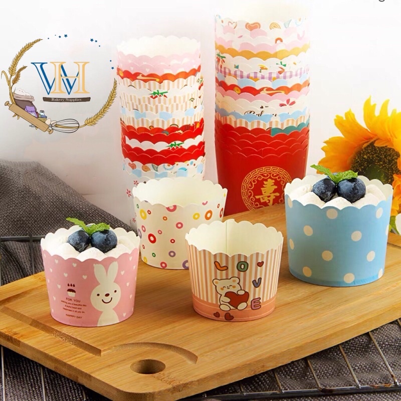 50+-pcs Paper Cup Muffin Cupcake Cup Small Size Bekas Kek Cupcakes Cups ...
