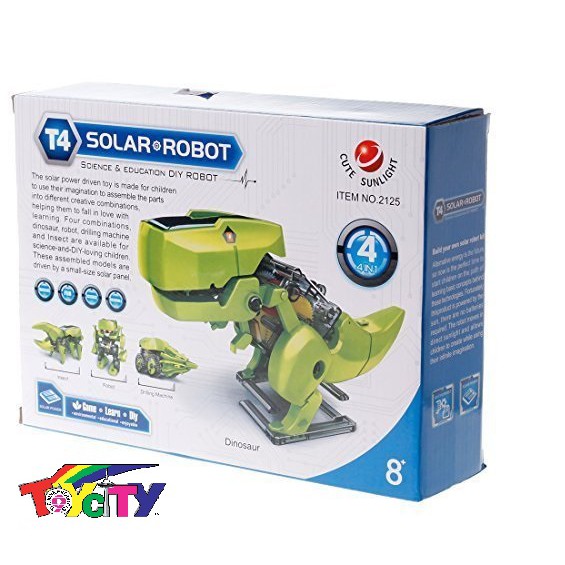 EDUCATIONAL DIY T3 FUN MECHANIC SOLAR POWER ENERGY DINOSAUR TOY KIT ...