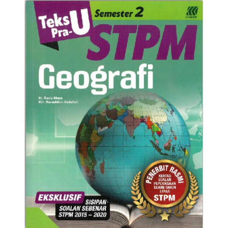 [Sasbadi] Pra-U Text STPM - Geografi (Semester/Penggal 2) | Shopee Malaysia