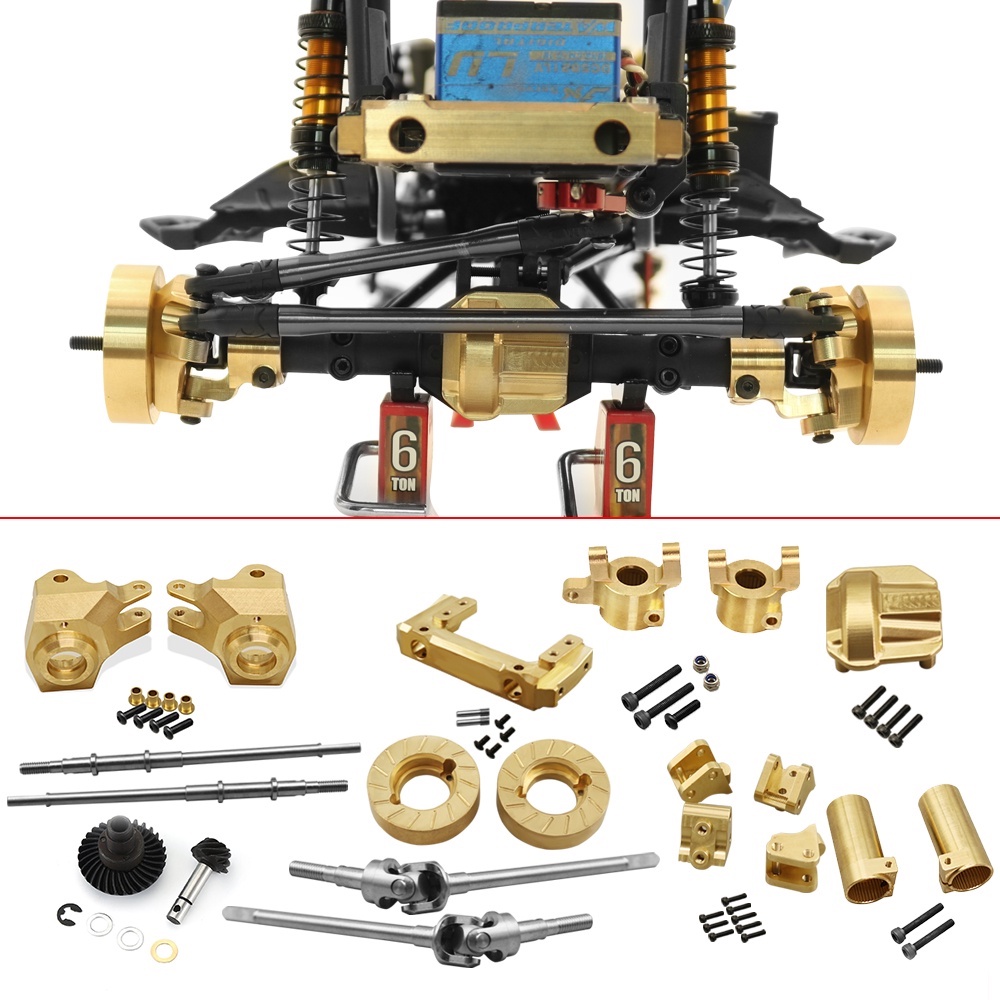 Boy RC SCX10 II AR44 Axle Brass Counterweight Set Steering Knuckles ...