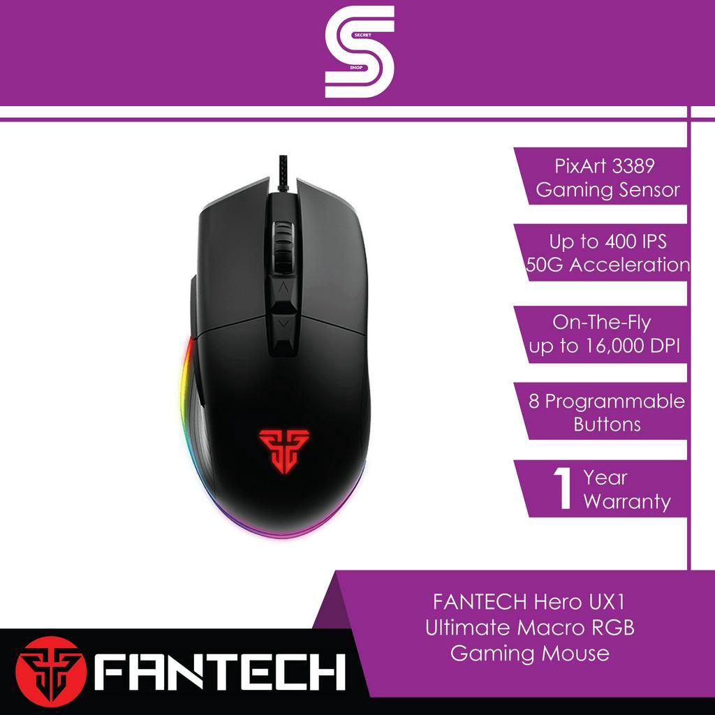 FANTECH Hero UX1 Ultimate Macro RGB Gaming Mouse | Shopee Malaysia