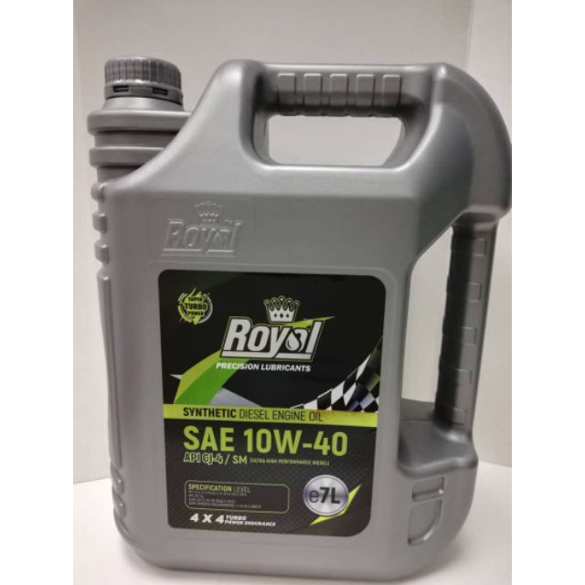 ROYAL NANO ESTER TECHNOLOGI SEMI SYNTHETIC DIESEL ENGINE OIL SAE 10W-40 API CJ-4/SM 7LITER ...