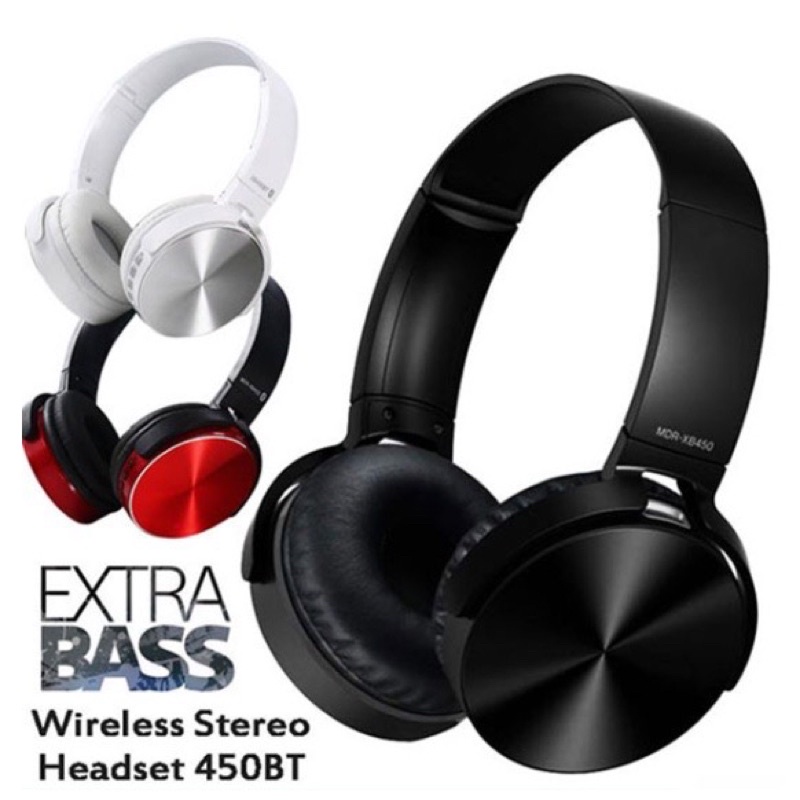 Wireless Stereo Bluetooth Extra Bass 450BT Headset Gamer Sports On-Ear ...