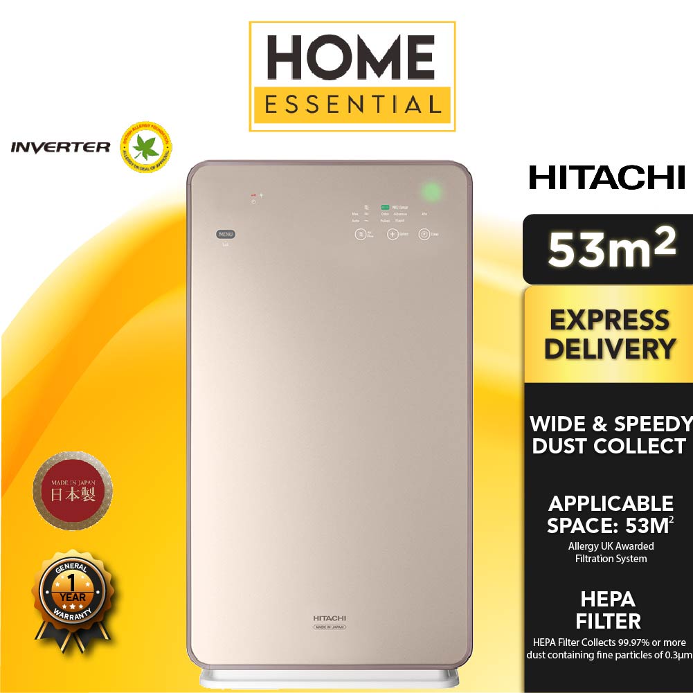 Hitachi Japan Air Purifier Glass Panel Inverter (53m2) EP-NZG70J | EPNZG70J | Shopee Malaysia
