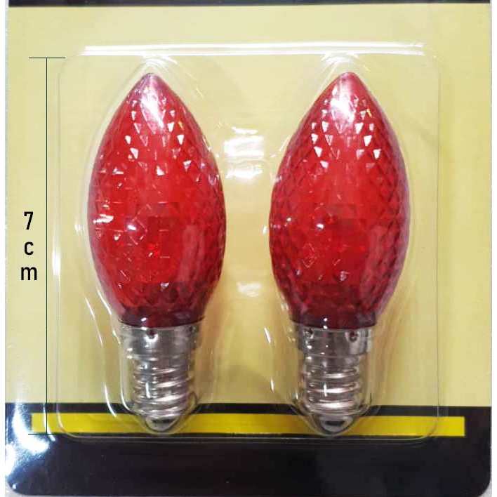 Candle Bulb E12 LED [Red / Yellow] - Twin Pack (2pcs/pack) | Shopee ...