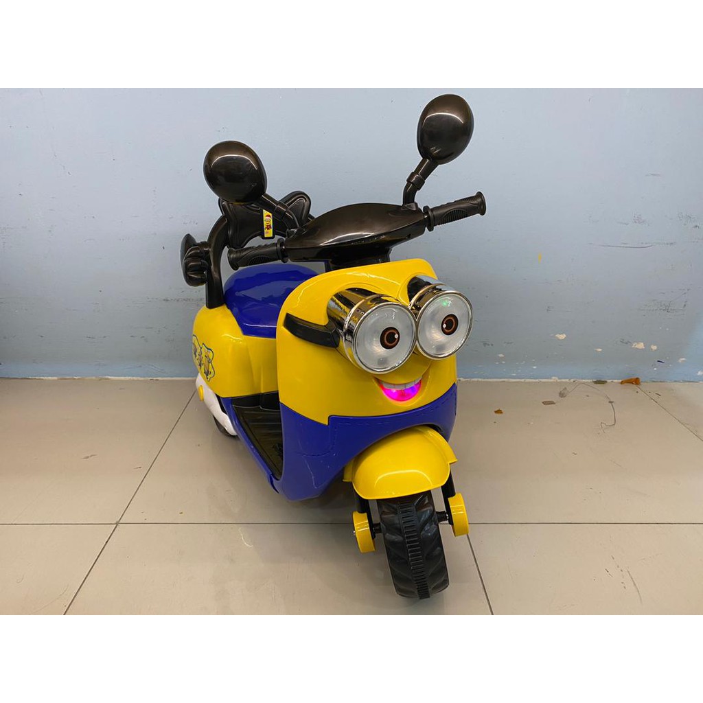 Children Kids Electric Minion Scooter Ride On Motor Bike With ...