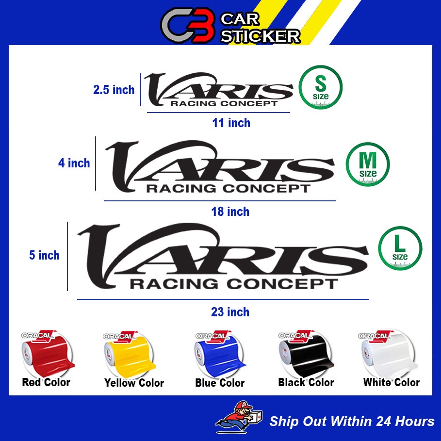 varis racing concept car sticker / cs302 | Shopee Malaysia