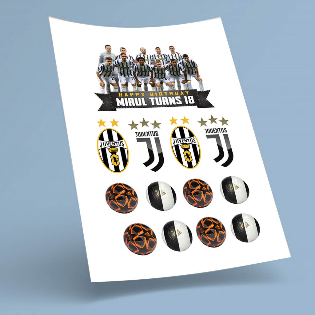 JUVENTUS FOOTBALL TEAM CUSTOM NAME & AGE [JPEG FORMAT/FILE] [CAKE ...