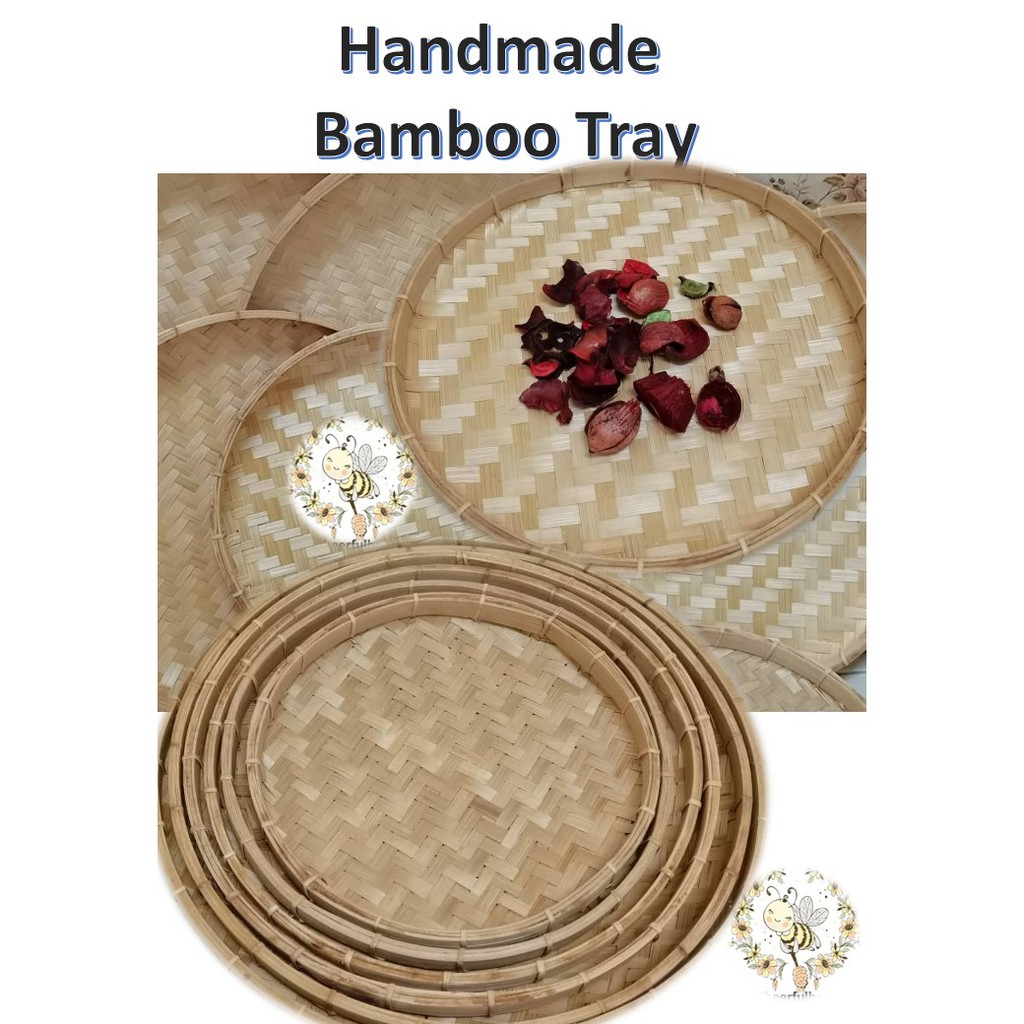 [Cheerfulbee] Handmade Bamboo Multipurpose Tray Nyiru Buluh Anyaman ...