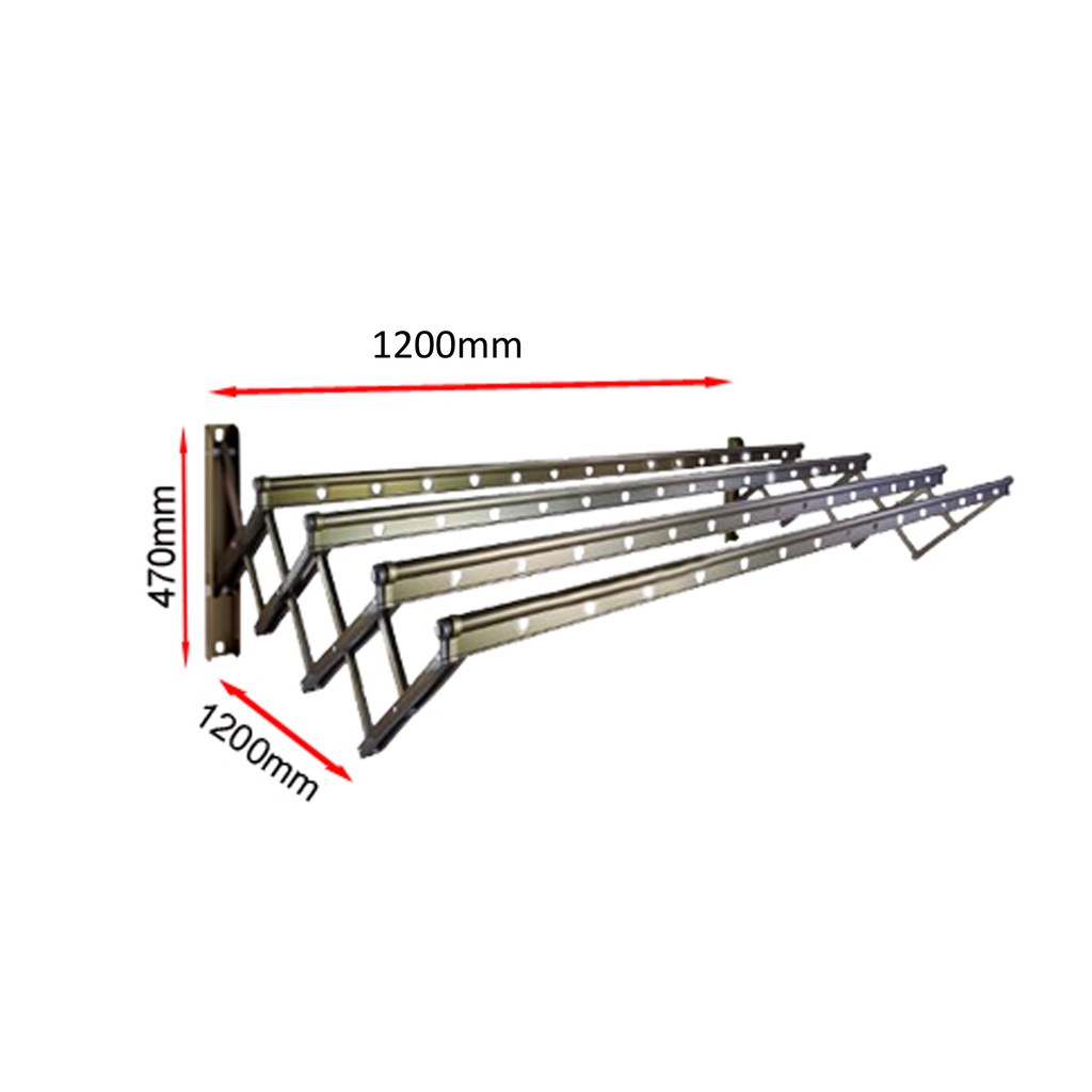 ALUMINIUM RETRACTABLE CLOTH HANGER / WALL CLOTH HANGER / ALUMINIUM ...