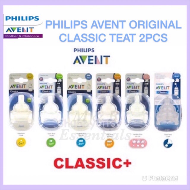 Philips Avent Classic Teat 2pcs Original Pack Shopee Malaysia