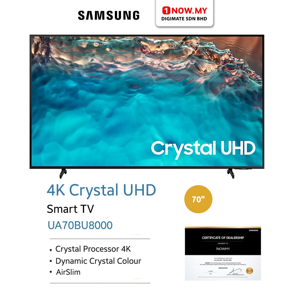 SAMSUNG 70" BU8000 4K UHD Smart TV UA70BU8000 | Shopee Malaysia
