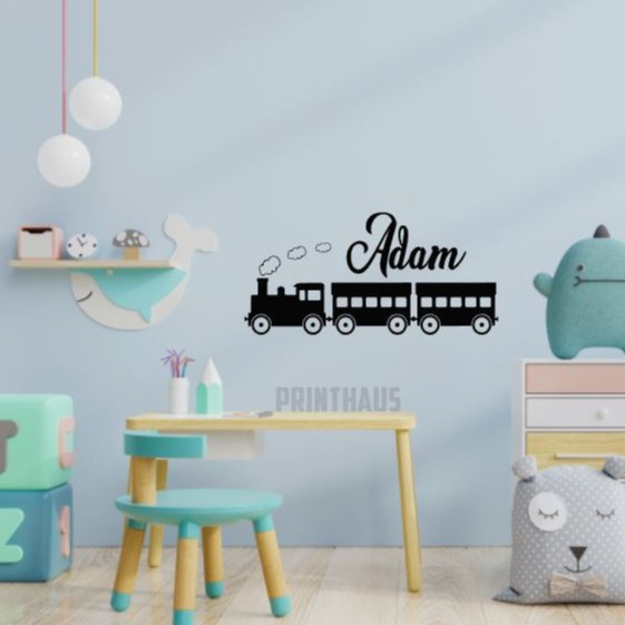 Custom Name Wall Art Sticker Minion Capybara Alpaca Home Decor for Kids ...