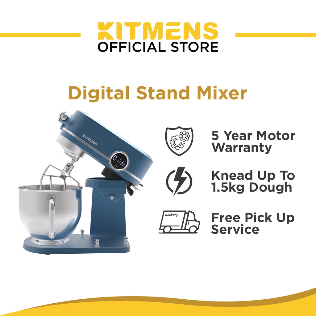 KITMENS KM-B5 Sky Blue Mixer Dough Mixer Heavy Duty Mixer 5.2L Mixer ...