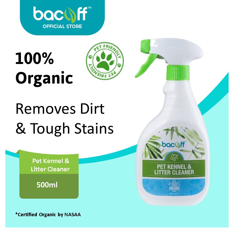 Bacoff Organic Pet Kennel & Litter Cleaner (500ml) for Dog & Cat Kennel ...