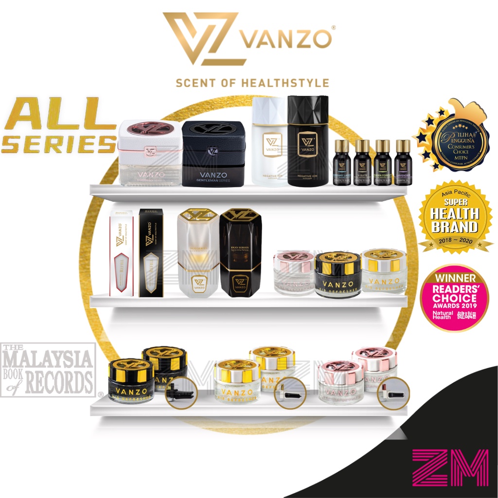 VANZO All Series Car Perfume Duo Series 3355 & 3366 New Generation Car ...