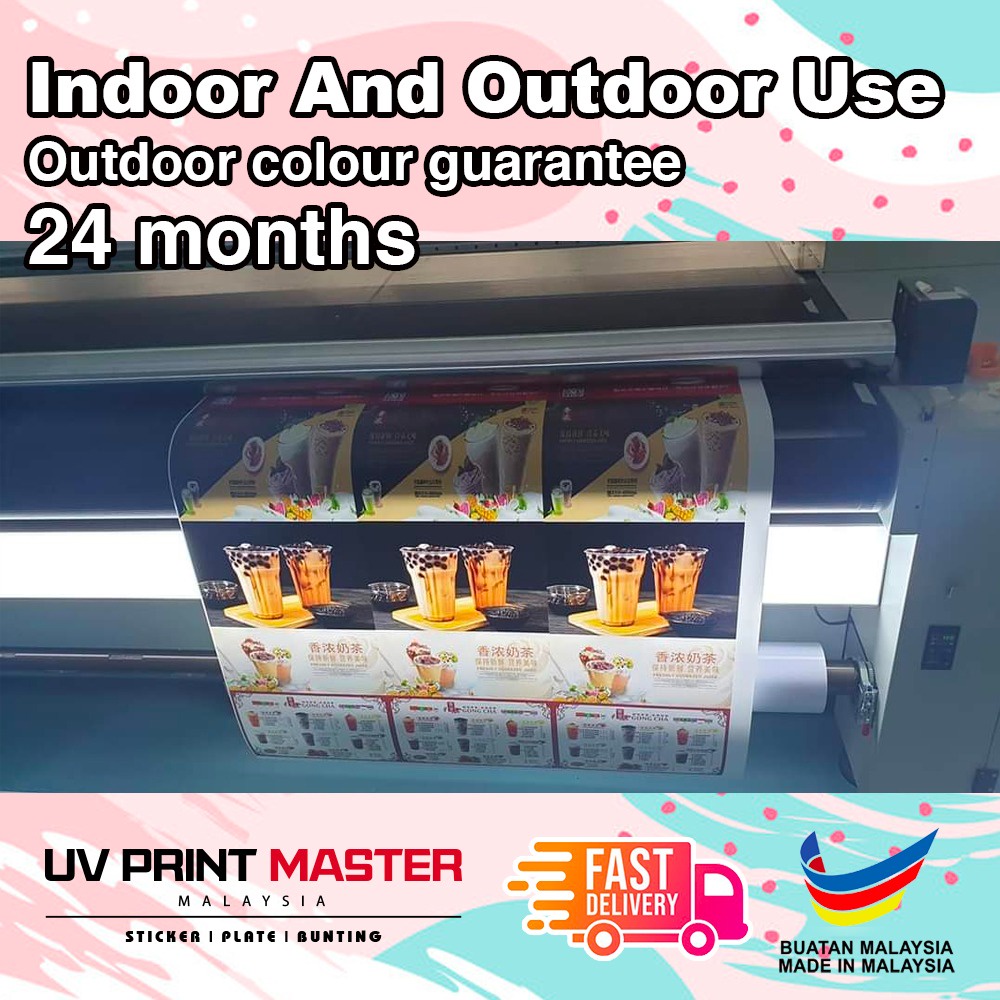 UV Print Sticker Backlit Sticker White Sticker PVC Sticker Printing ...