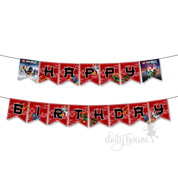 Birthday Paper Bunting - LEGO Ninjago | Shopee Malaysia