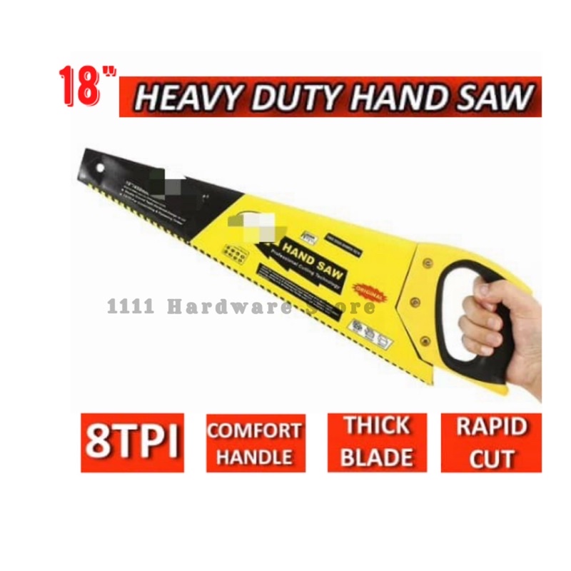 18INCH HEAVY DUTY MULTIPURPOSE HAND SAW IDEAL FOR TIMBER, PVC, PLASTIC ...