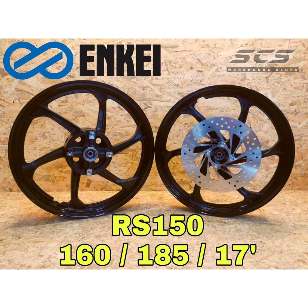 Sport Rim Honda RS150 160 / 185 / 17' Enkei Original Black Accessories ...
