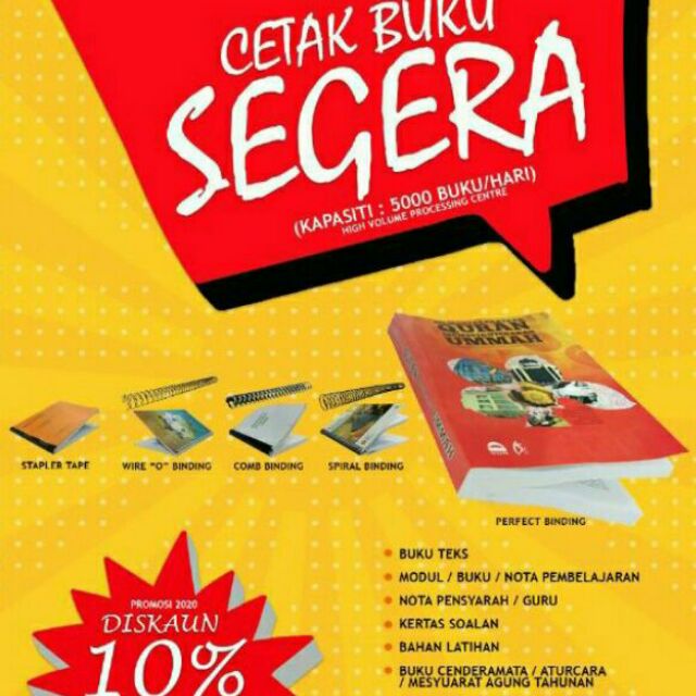 Print Buku + Perfect Binding + *FREE DESIGN COVER & Online Printing ...
