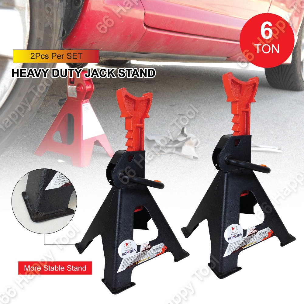 (2pcs/Set) 6Ton Heavy Duty Jack Stand Standard 6T Garage Jack Tool 6 ...