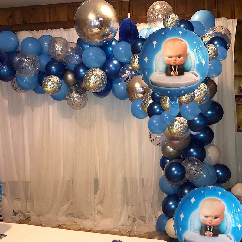 1 Set Boss Baby Arch Kit Garland Foil Helium Balloon Baby Shower ...