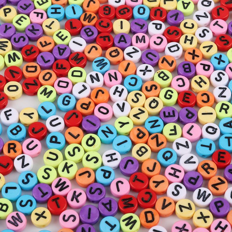 [READY STOCK MSIA] 100pcs Mixed Random Alphabet Colourful Letter Bead ...