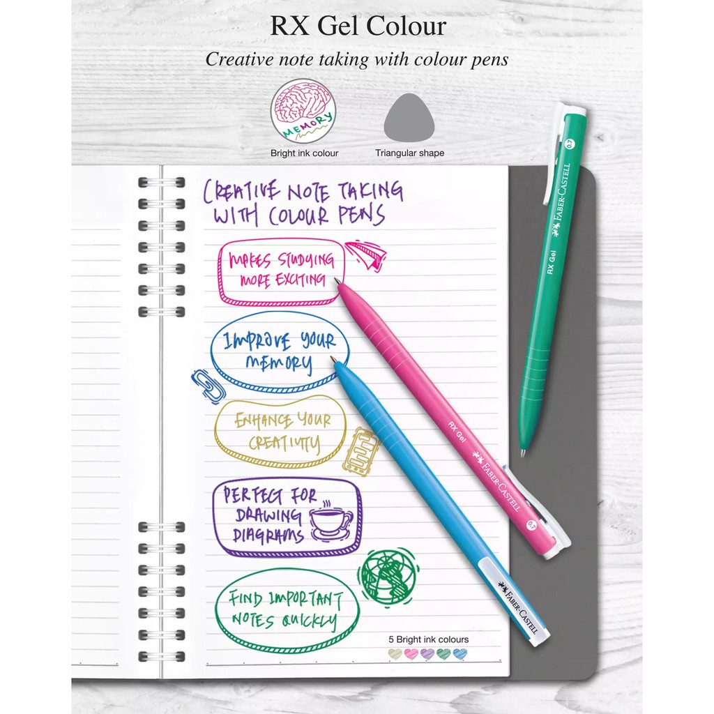 Faber Castell RX Gel Colour Pen Gel Pen - 0.7mm | Shopee Malaysia