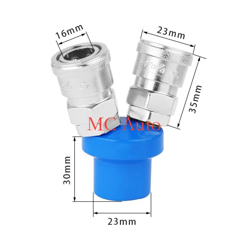 2 Way 3 Way Air Hose Quick Connector joint Adaptor 2way 3way Air Compressor Hose Connect 1 to 2 ...