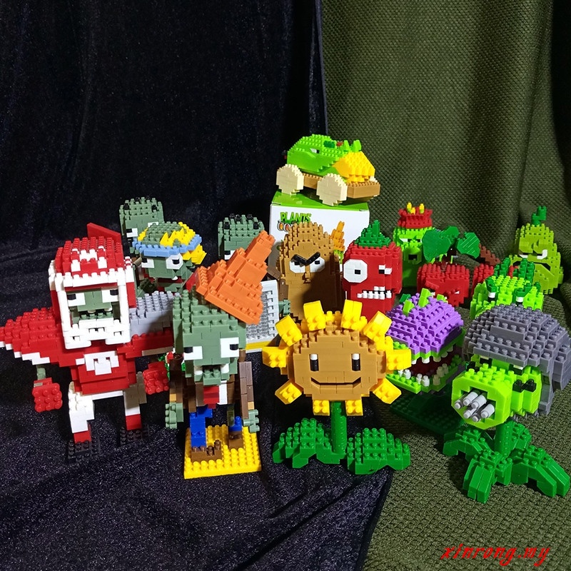 Plants Vs Zombies Three-Dimensional Puzzle Building Blocks | Shopee ...