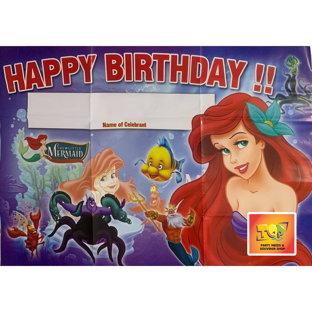 Little Mermaid Tarp/Naming Poster Banner 85x58cm | Shopee Malaysia