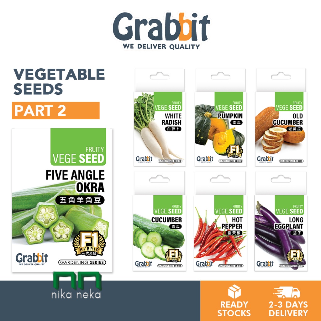 GRABBIT Vegetable & Fruits Seed Biji Benih Sayur Buah-Buahan GRAB-SD-FV ...