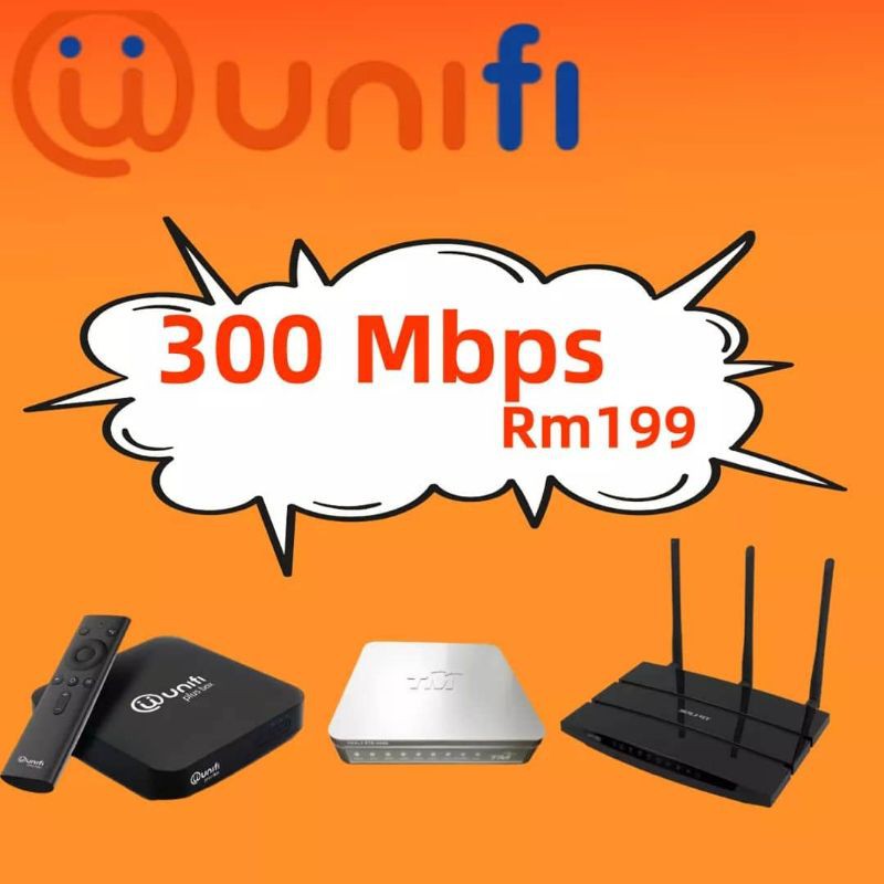 Unifi HOME TM 300Mbps TRY Me [TV BOX PLAN] (30Days Free for New ...