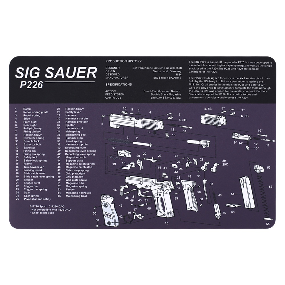 Glock/AR-15/1911/P226Cleaning Rubber Pad Work desk mat Mouse Pad ...