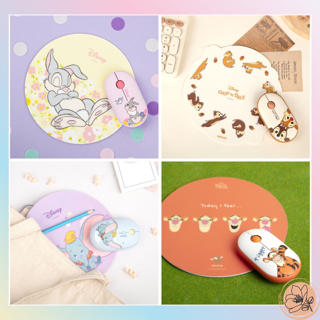 Royche x Disney Multi-Pairing Wireless Mouse Tigger Chip and Dale Dumbo ...