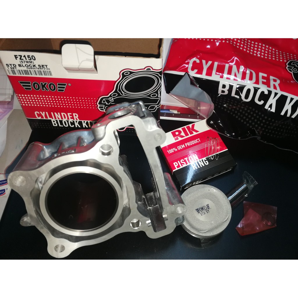 APIDO OKO FZ150 Y15 LC135 57MM CYLIDER BLOCK KIT SET(57MM) | Shopee ...