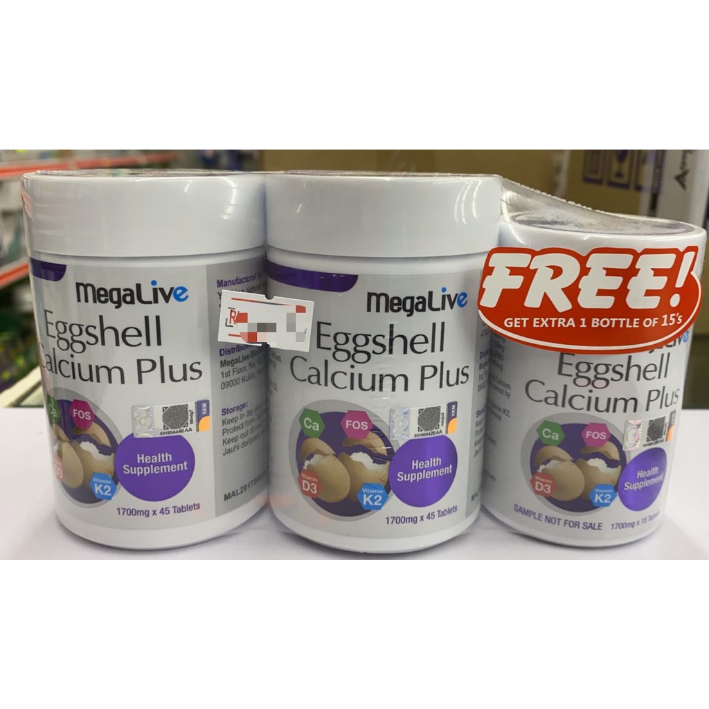 (GOODLIFE) - MEGALIVE EGG SHELL CALCIUM PLUS HEALTH SUPPLEMENT - 2x45S + 15S | Shopee Malaysia