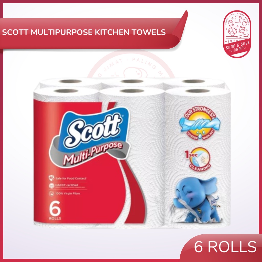 Scott Multipurpose Kitchen Towel - 6 Rolls | Scott Kitchen Paper Towels ...