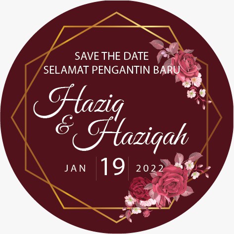 STICKER DOORGIFT KAHWIN / STICKER WEDDING / LABEL STICKER MURAH ...