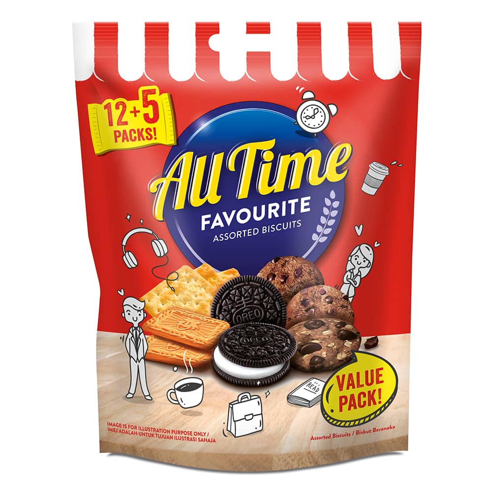 ALL TIME FAVOURITE ASSORTED BISCUITS 17PACKS VALUE PACK 499.4G | Shopee ...
