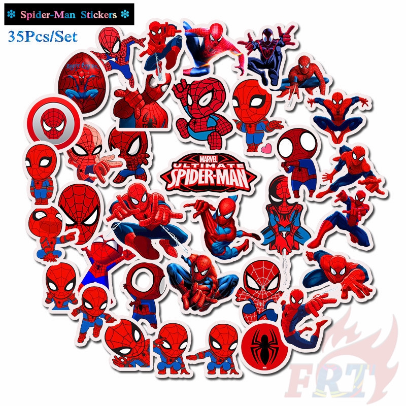 Spider-Man Series 02 - M-Cartoon Superhero Stickers 35Pcs/Set DIY ...