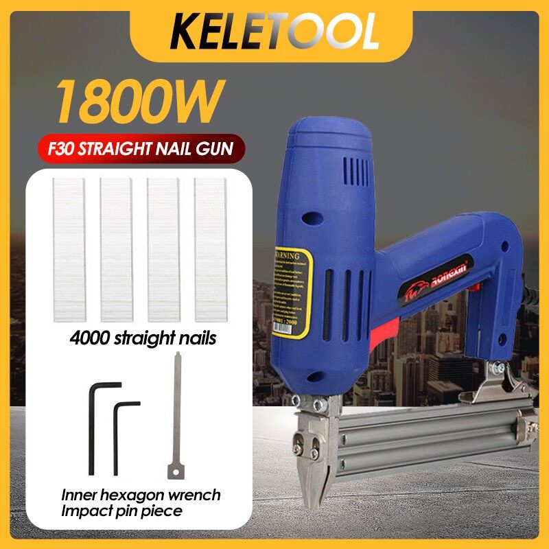 4000pc 220V Electric Nail Gun Straight Nail Staple Gun Framing Tacker ...