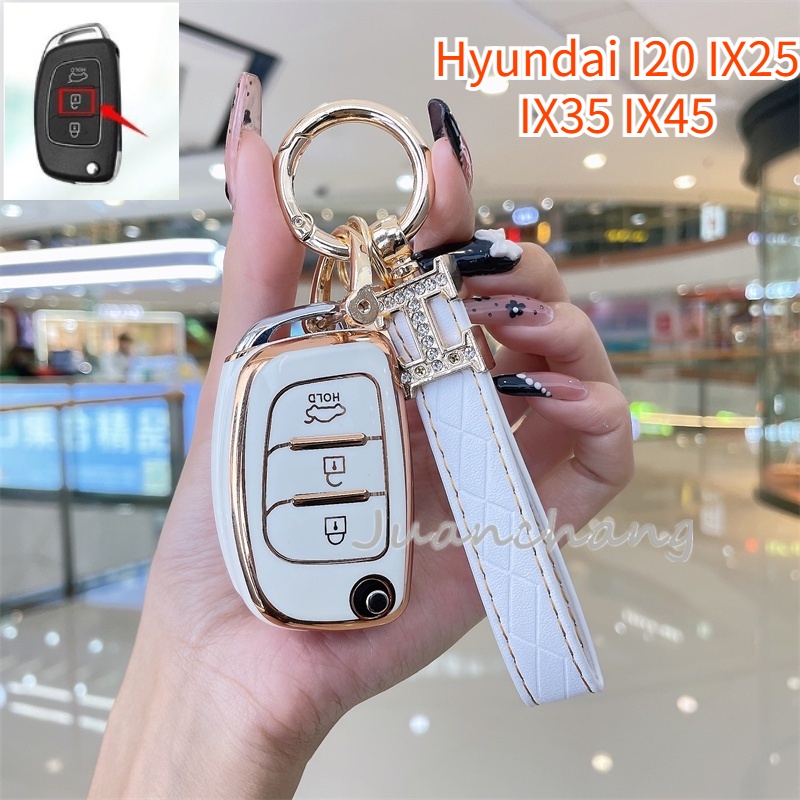 Flip Fold Key Car Key Case Cover for Hyundai Solaris Sonata Santa I20 IX25 IX35 IX45 I10 I20 I30 ...
