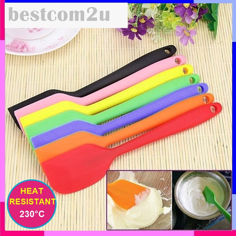 🌸PROMO🌸 Baking Silicone Spatula Butter Cake Cream Scraper Blade Batter ...