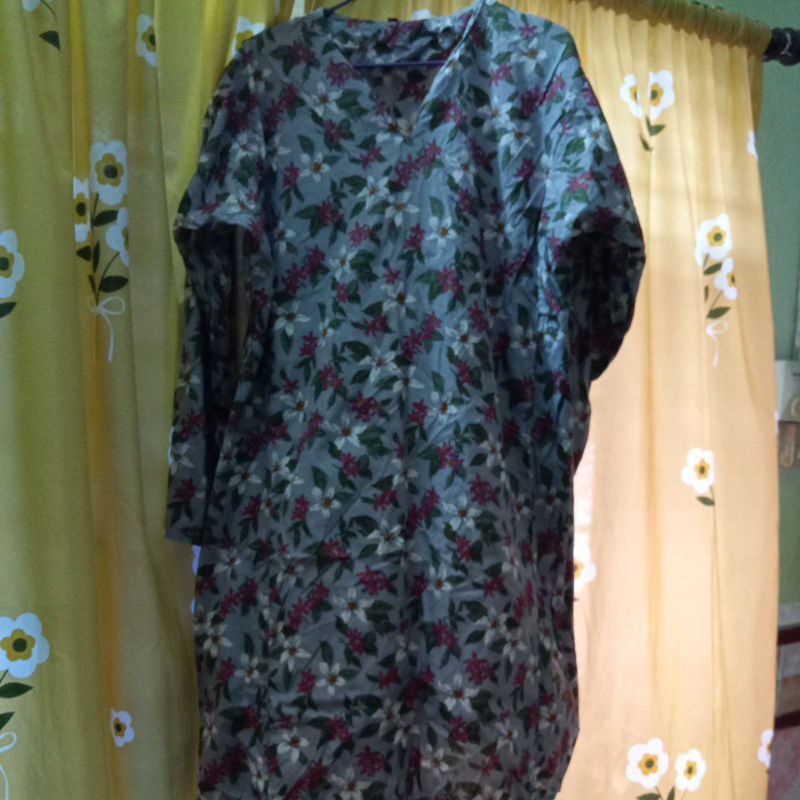 baju kurung cotton corak bunga | Shopee Malaysia